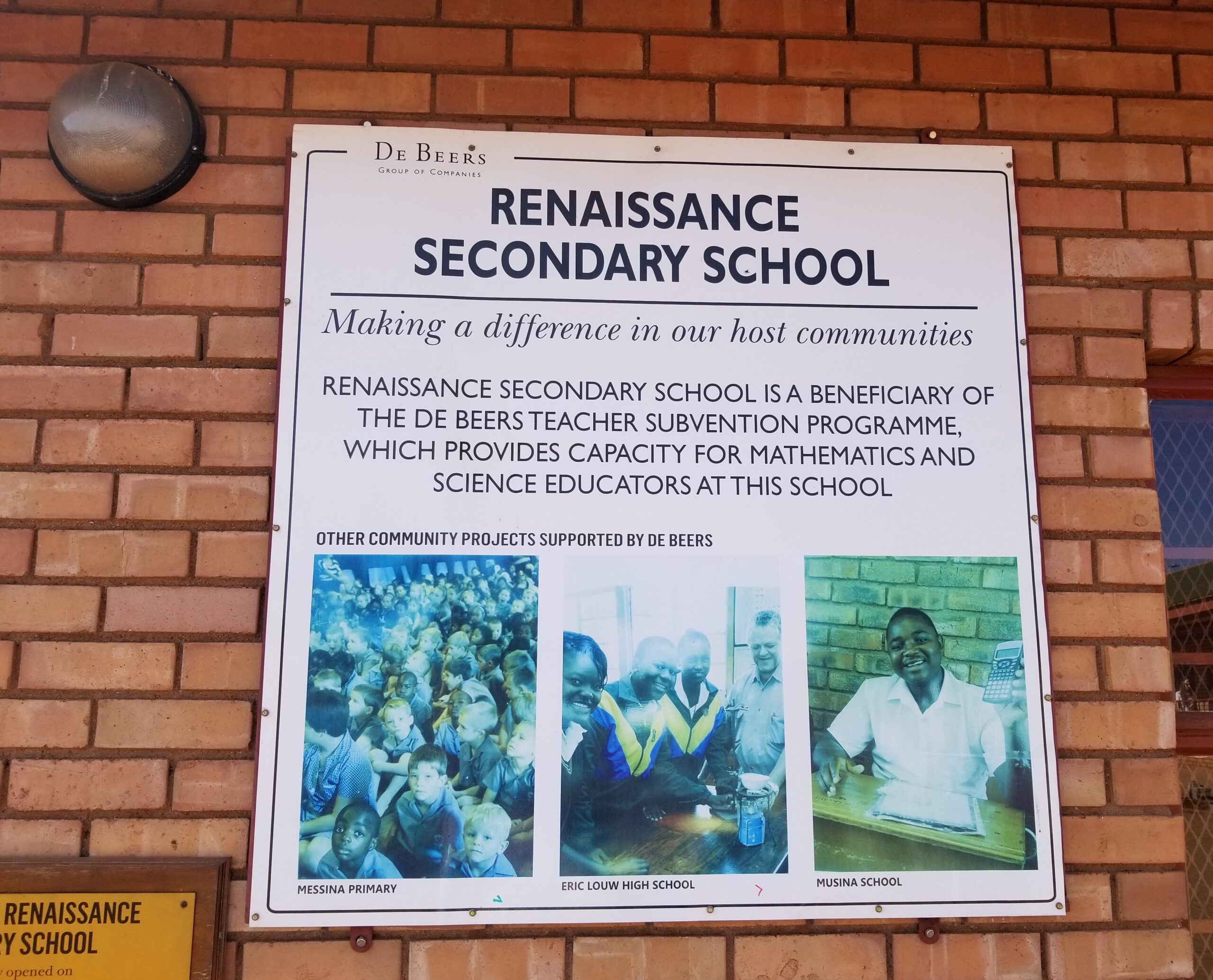 A meeting with the Young Diamantaires and their project to support the ...